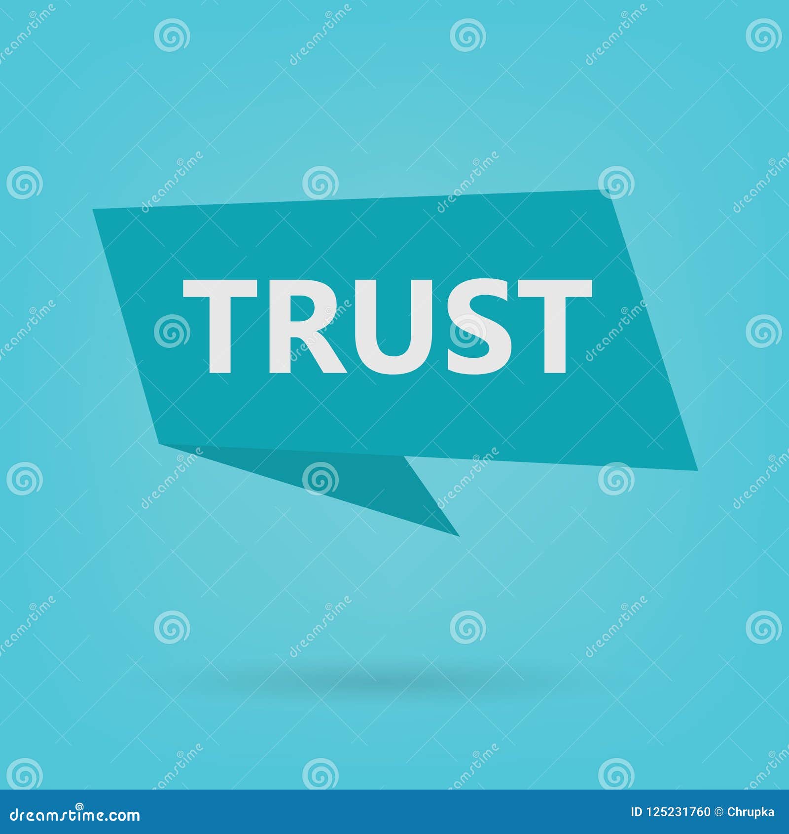 Trust word on sticker stock vector. Illustration of moral - 125231760