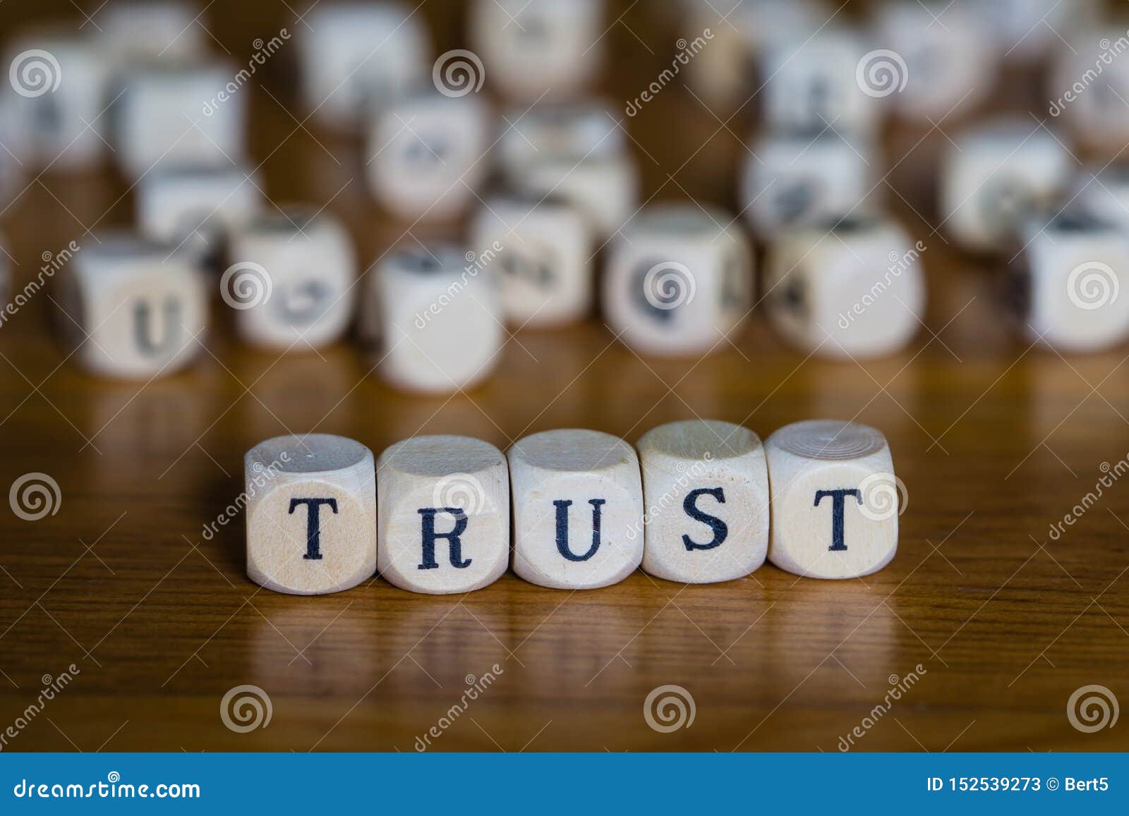 Trust Written with Wooden Cubes Stock Image - Image of alphabet, blocks ...