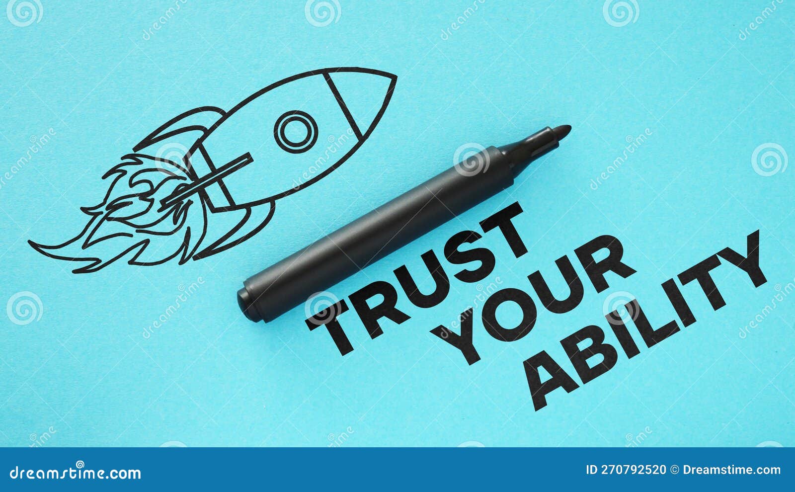 Trust Your Ability is Shown Using the Text Stock Photo - Image of ...