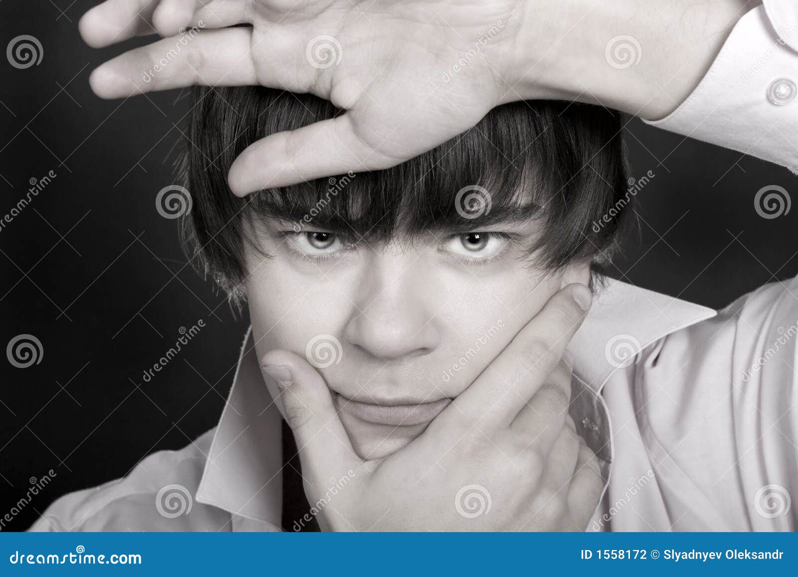Trust your eyes stock photo. Image of males, hands, attractive - 1558172