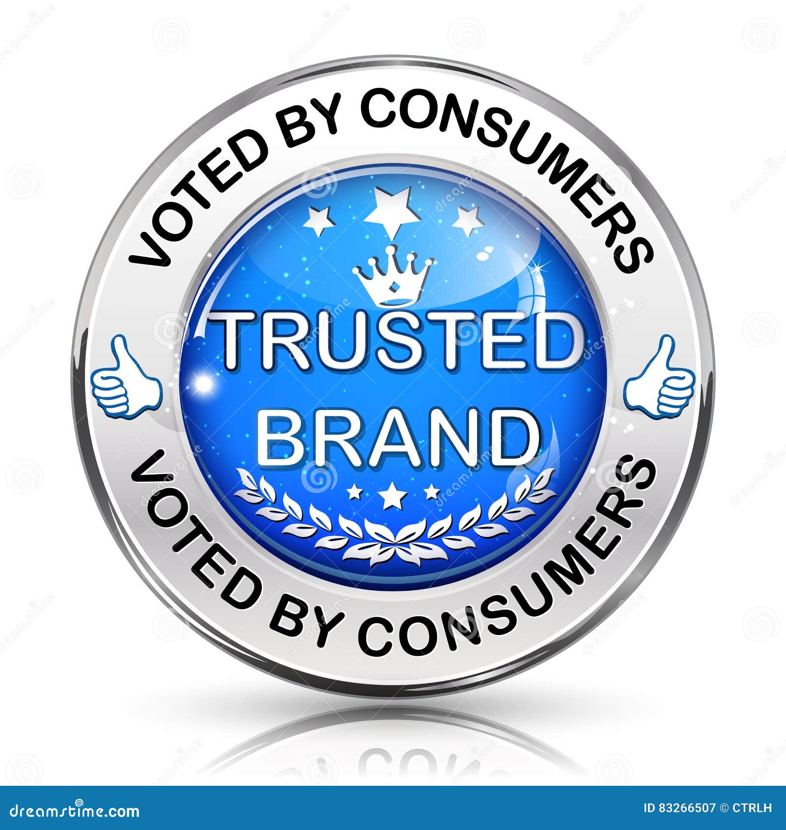 Trusted Brand Icon / Sticker Stock Vector - Illustration of ribbon ...