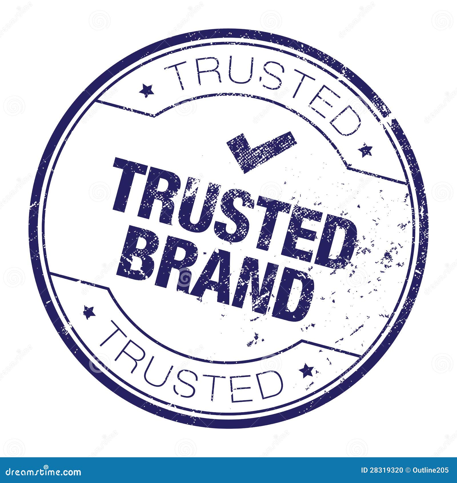 Trusted brand rubber stamp stock vector. Illustration of blue - 28319320