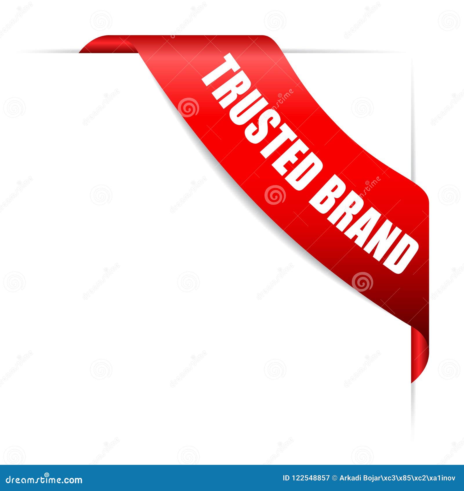Trusted Brand Vector Corner Ribbon Stock Vector - Illustration of ...