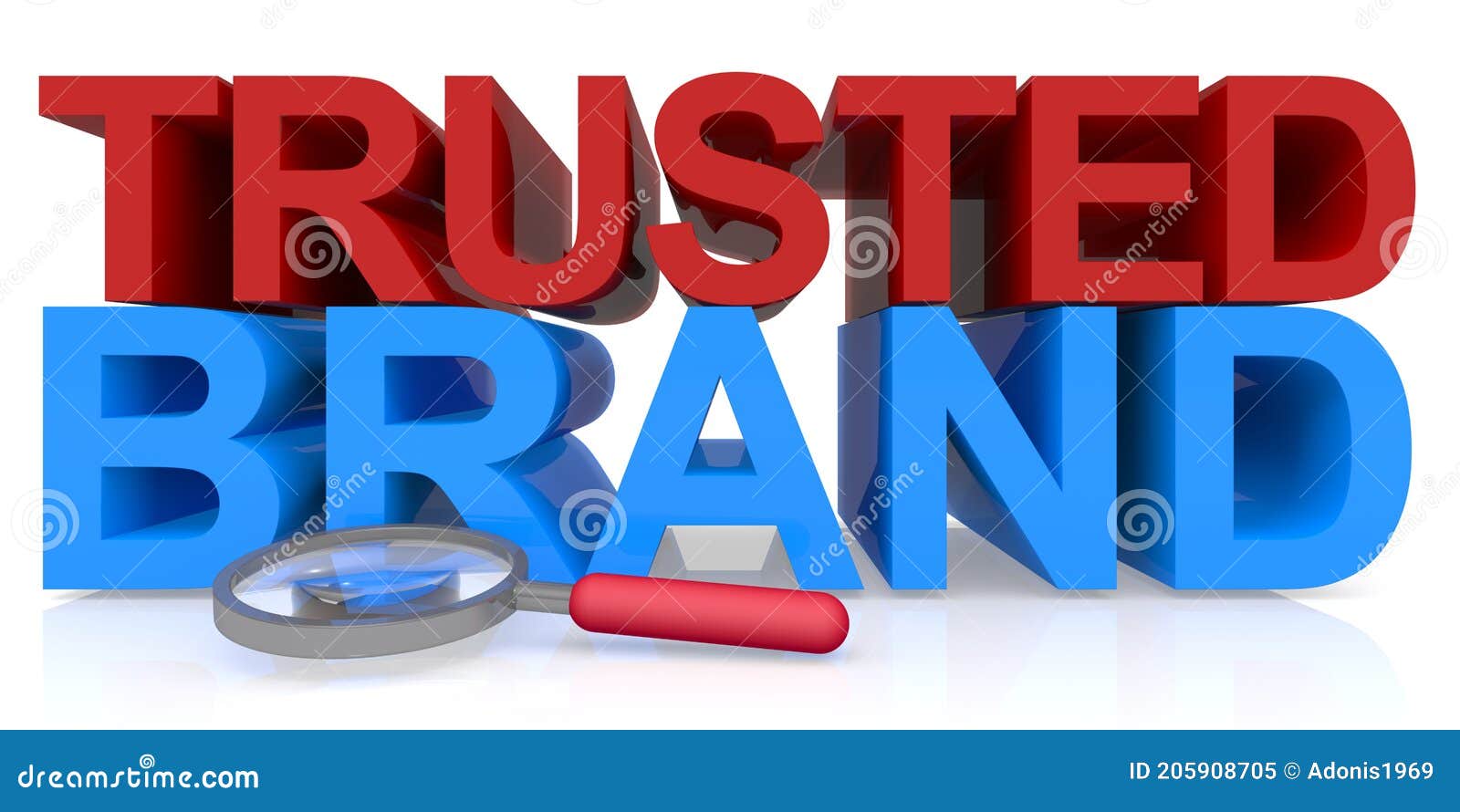 Trusted brand on white stock illustration. Illustration of commercial ...
