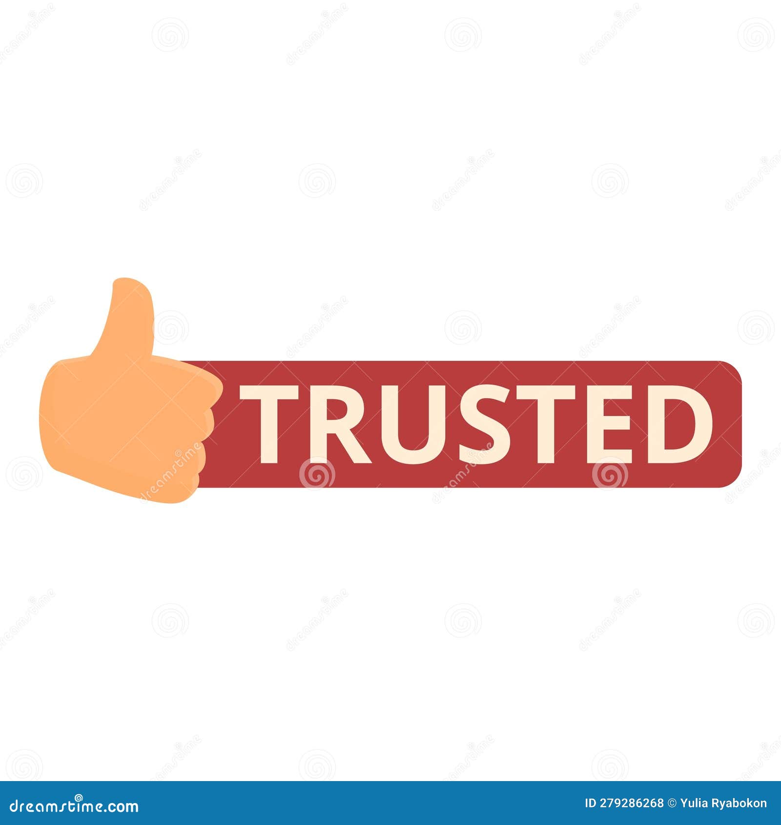 Trusted Thumb Up Icon Cartoon Vector. Work Group Stock Vector ...