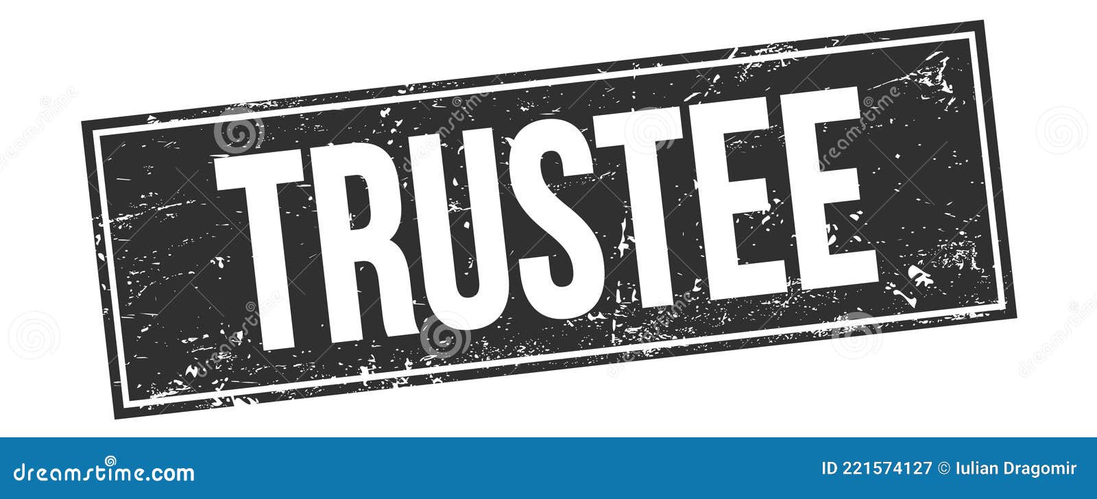 TRUSTEE Text on Black Grungy Rectangle Stamp Stock Illustration ...
