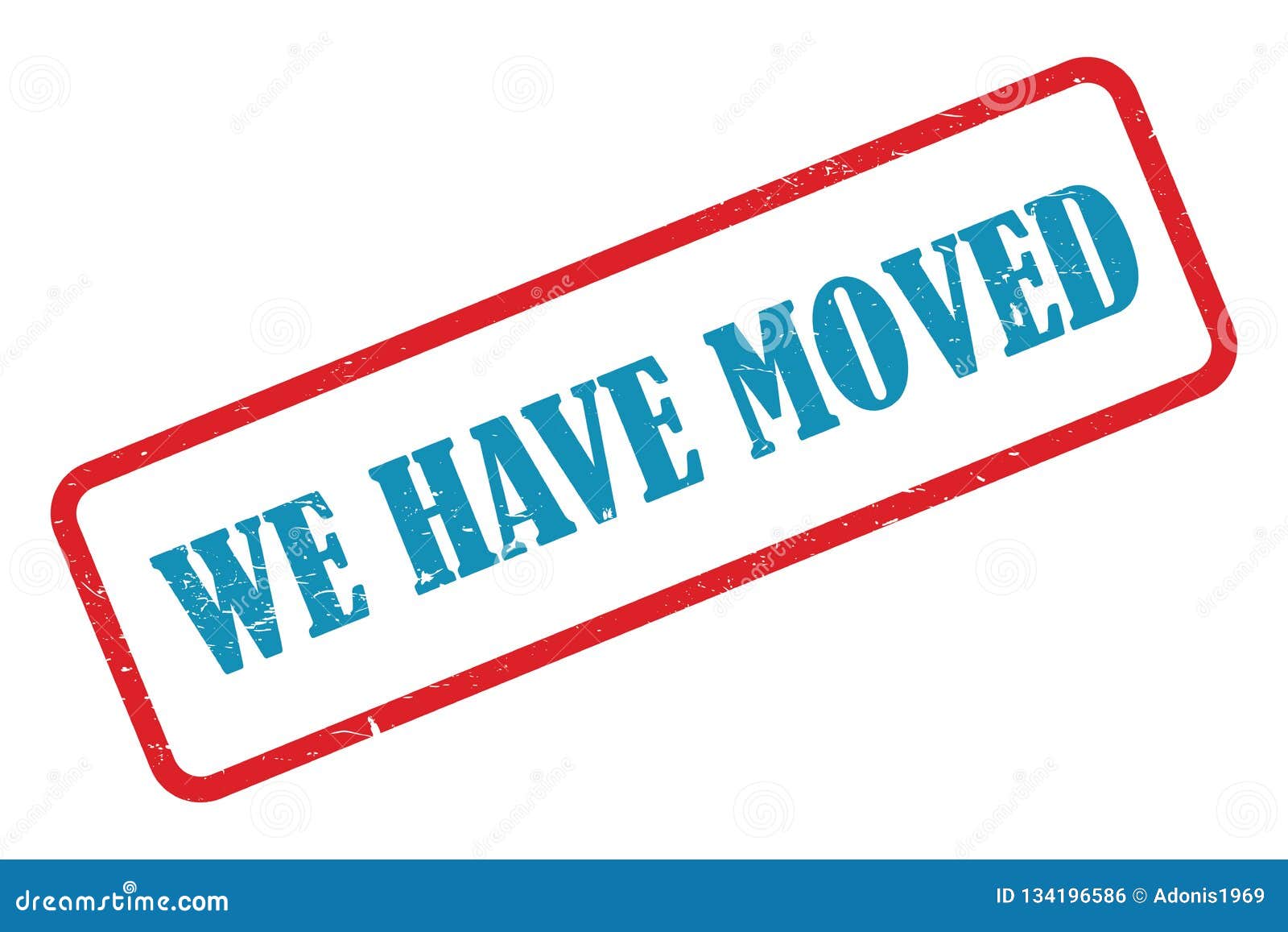 We`ve Moved Sign With Text Typography & Icon To Convey Moving Cartoon ...