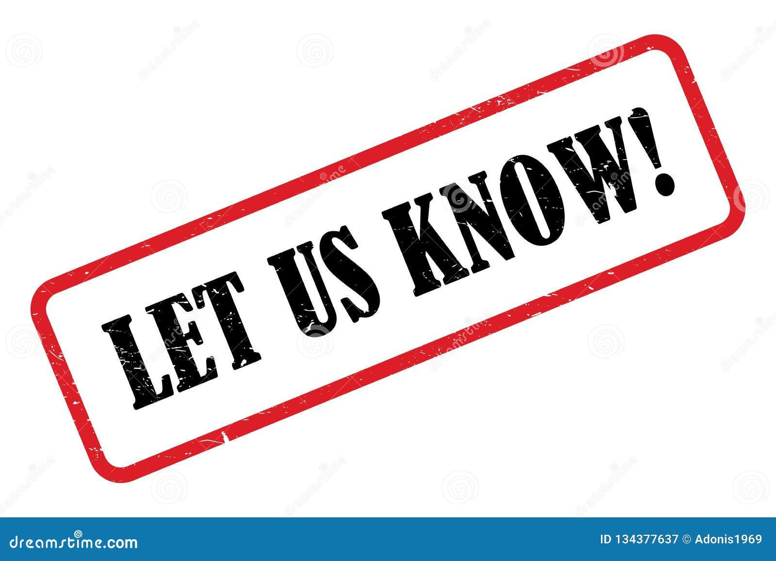 Let us know heading stock illustration. Illustration of advert - 134377637