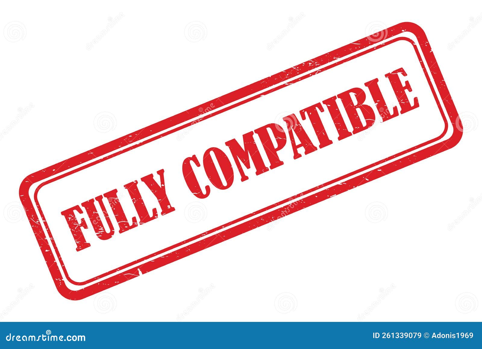 Fully Compatible Rubber Stamp Stock Image | CartoonDealer.com #83304643