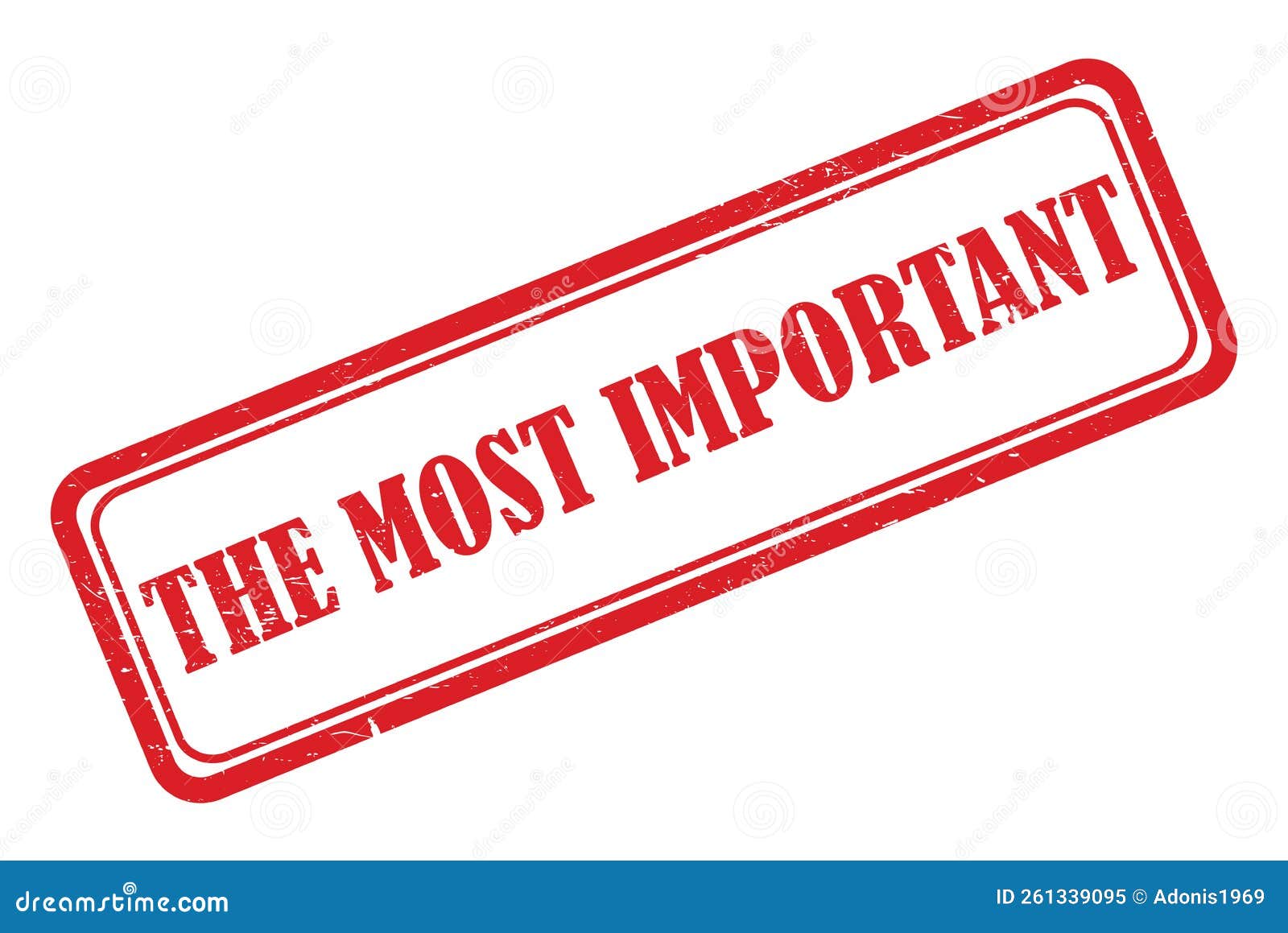 The Most Important Stamp on White Stock Illustration - Illustration of ...