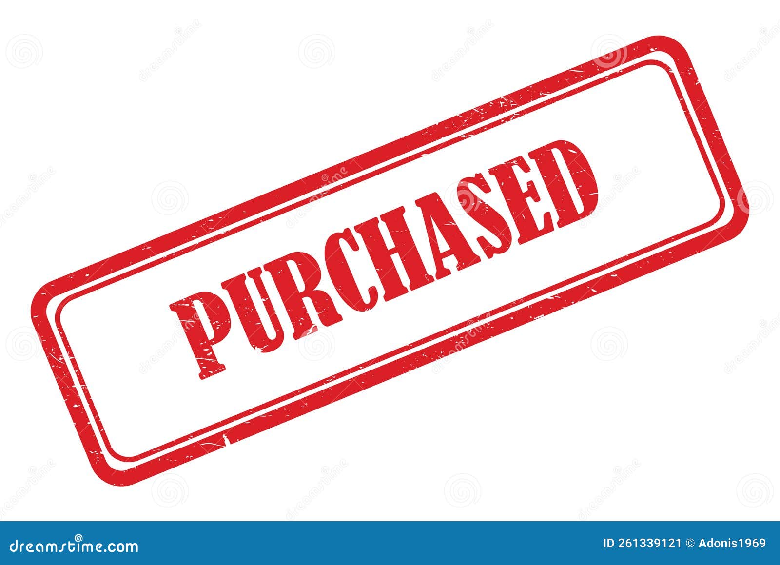 Purchased stamp on white stock illustration. Illustration of label ...