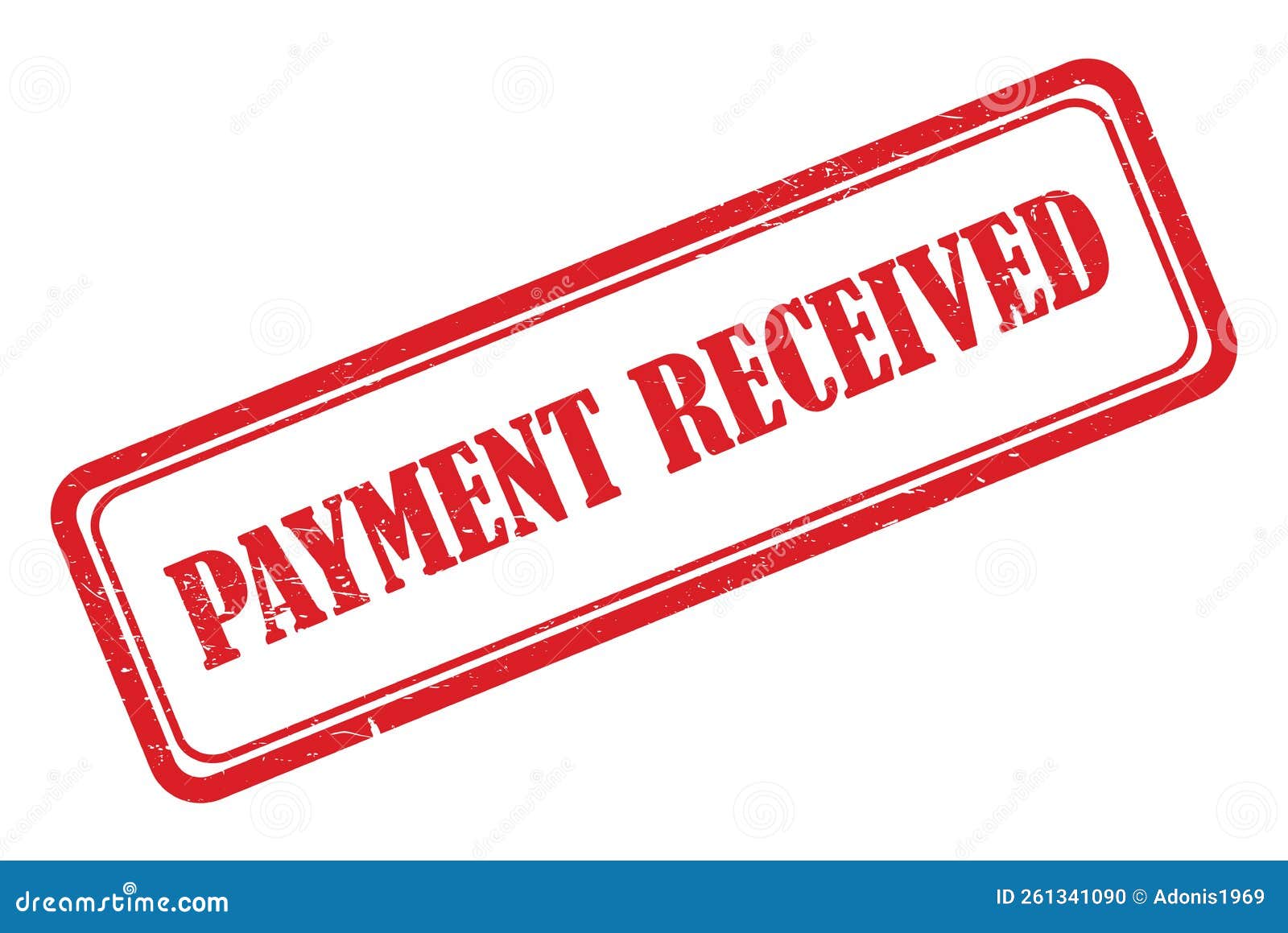 Payment Received Stamp on White Stock Illustration - Illustration of ...