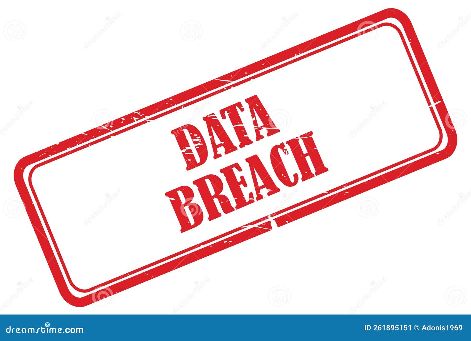 Data breach stamp on white stock image. Image of cyberspace - 261895151