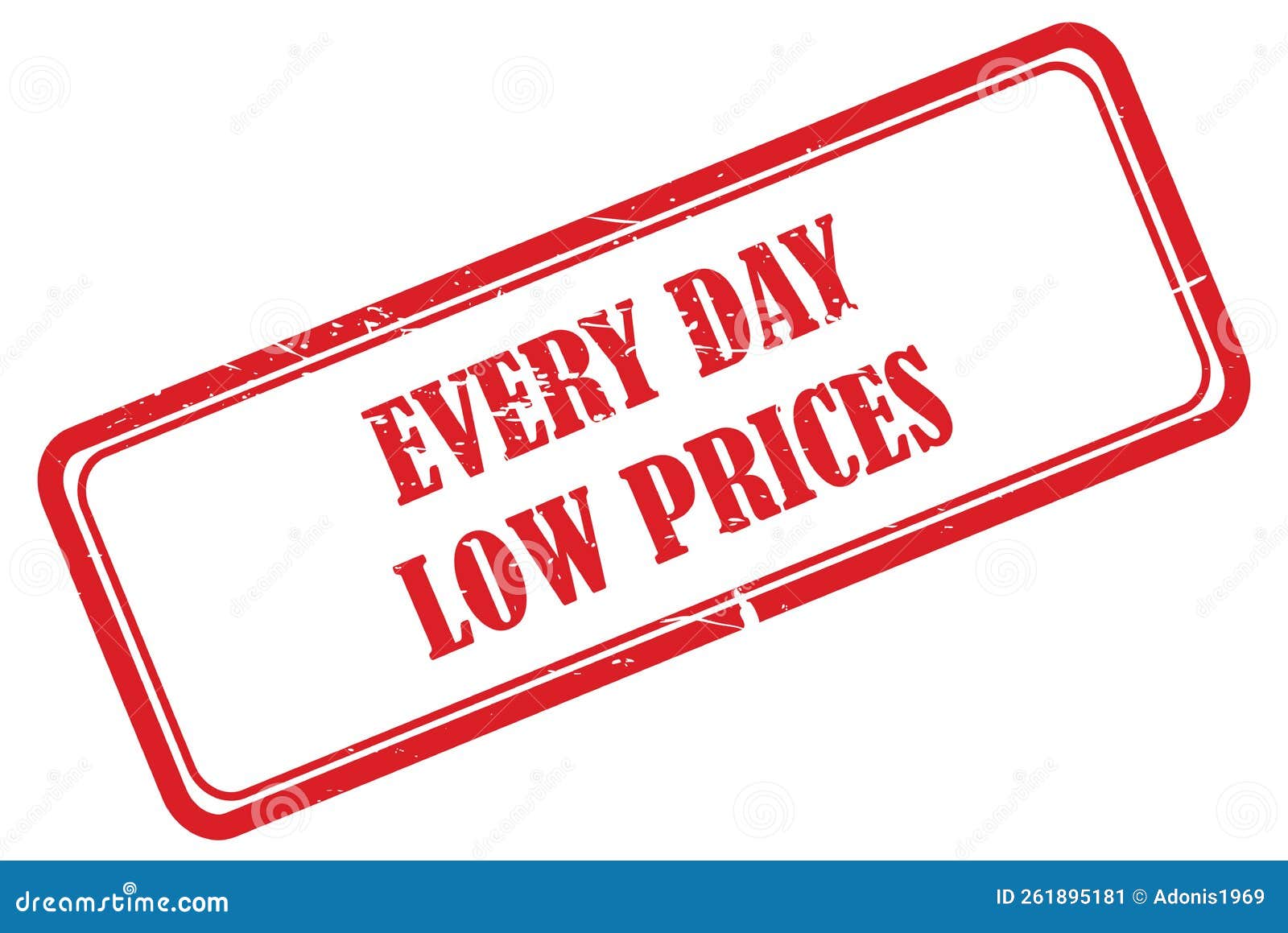 Every Day Low Prices Stamp on White Stock Illustration - Illustration ...