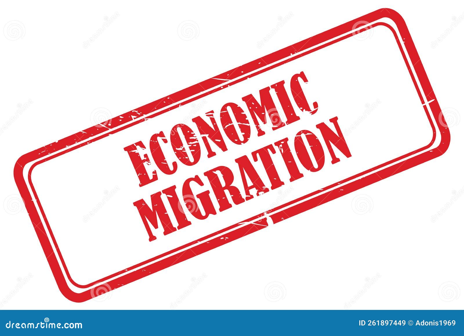Economic Migration Stamp on White Stock Image - Image of authority ...