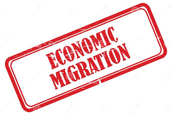 Economic Migration Stamp on White Stock Image - Image of authority ...