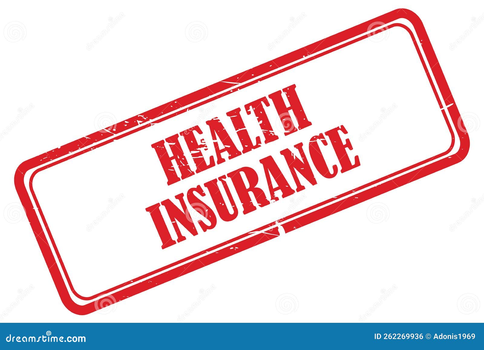 Health Insurance Stamp on White Stock Photo - Image of agreed, injury ...