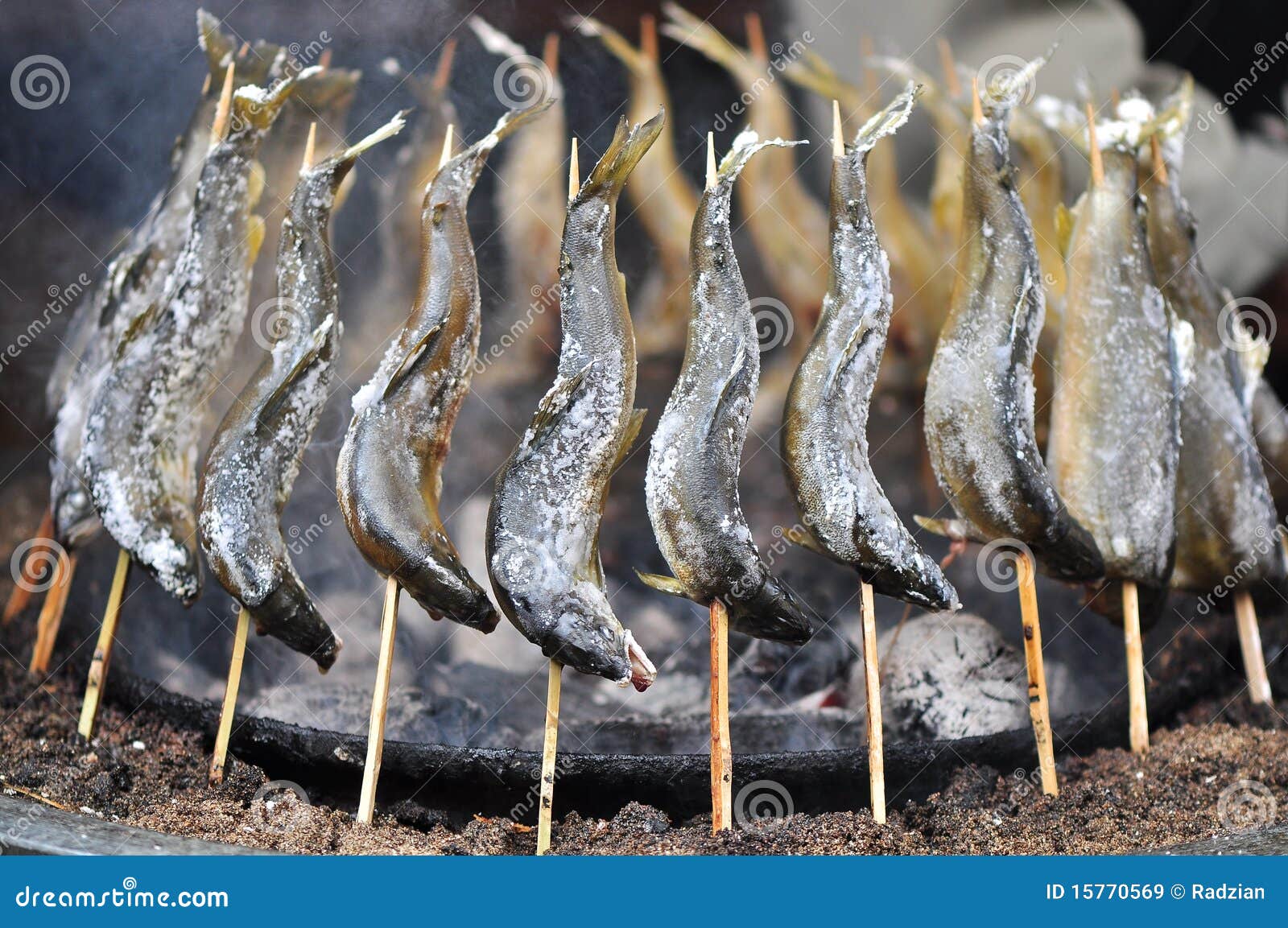 Truta fumada Japão imagem de stock. Imagem de cozinhado - 15770569