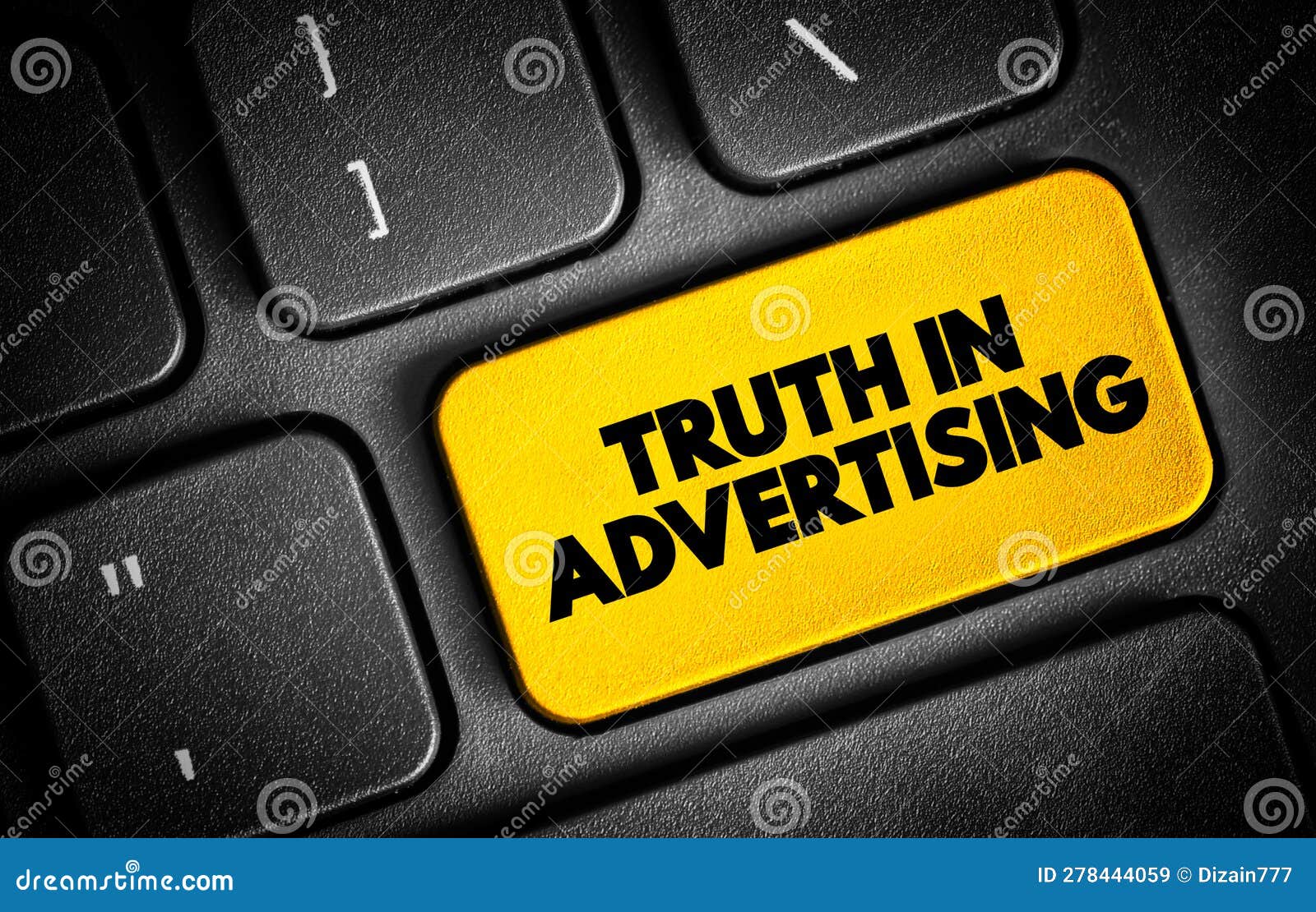 Truth in Advertising Text Button on Keyboard, Concept Background Stock Image - Image of ...