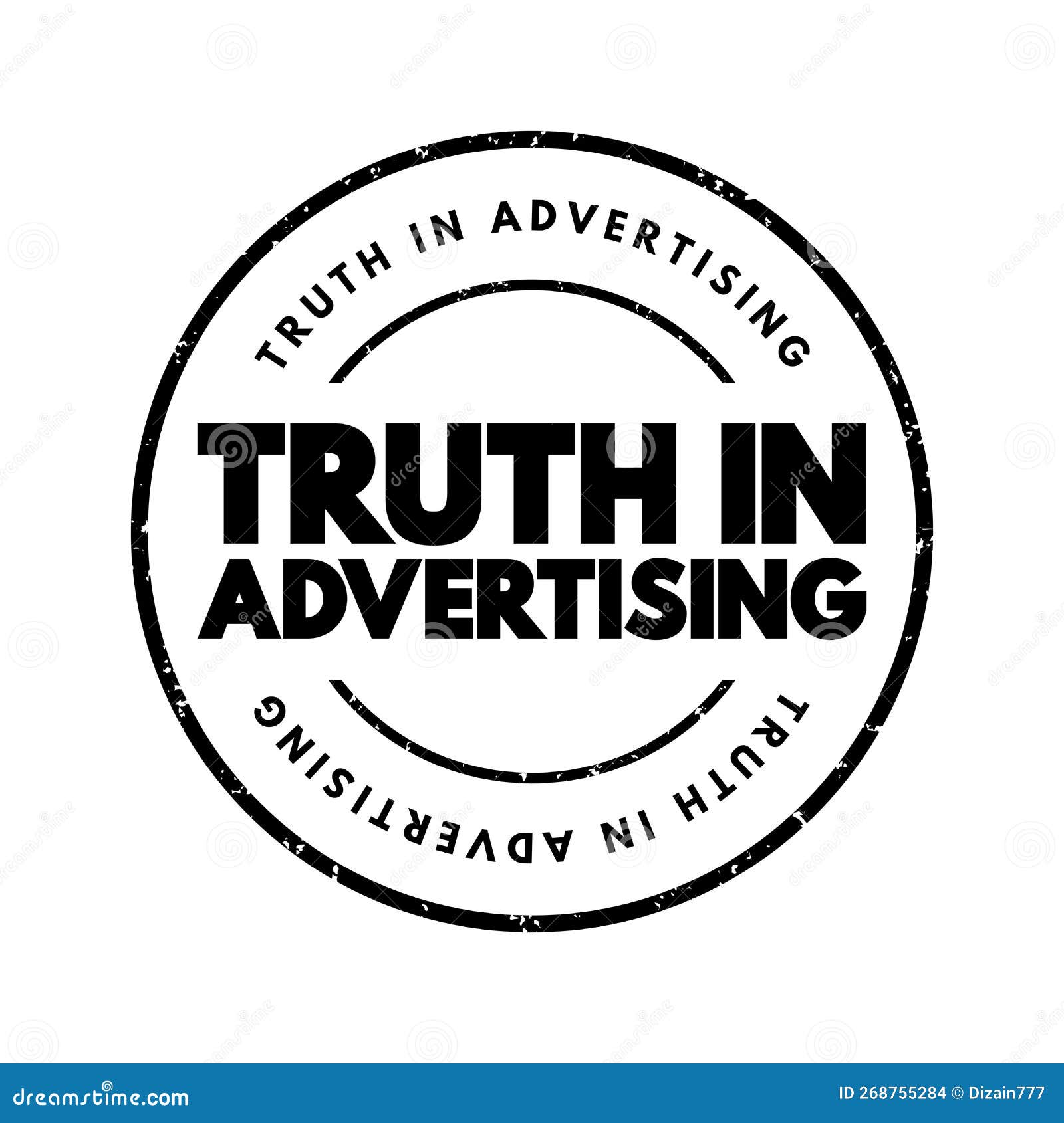 Truth in Advertising Text Stamp, Concept Background Stock Illustration ...