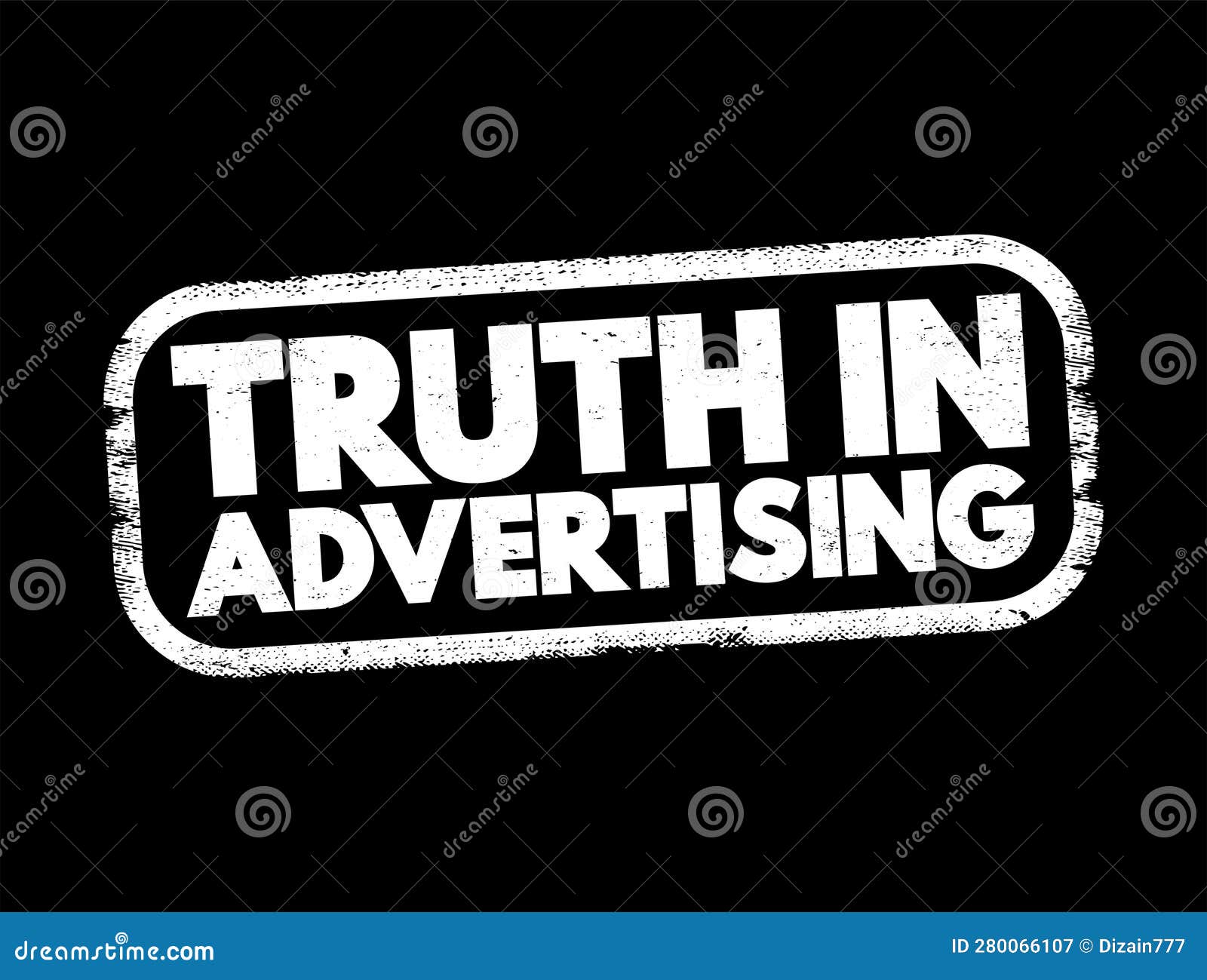 Truth in Advertising Text Stamp, Concept Background Stock Illustration ...