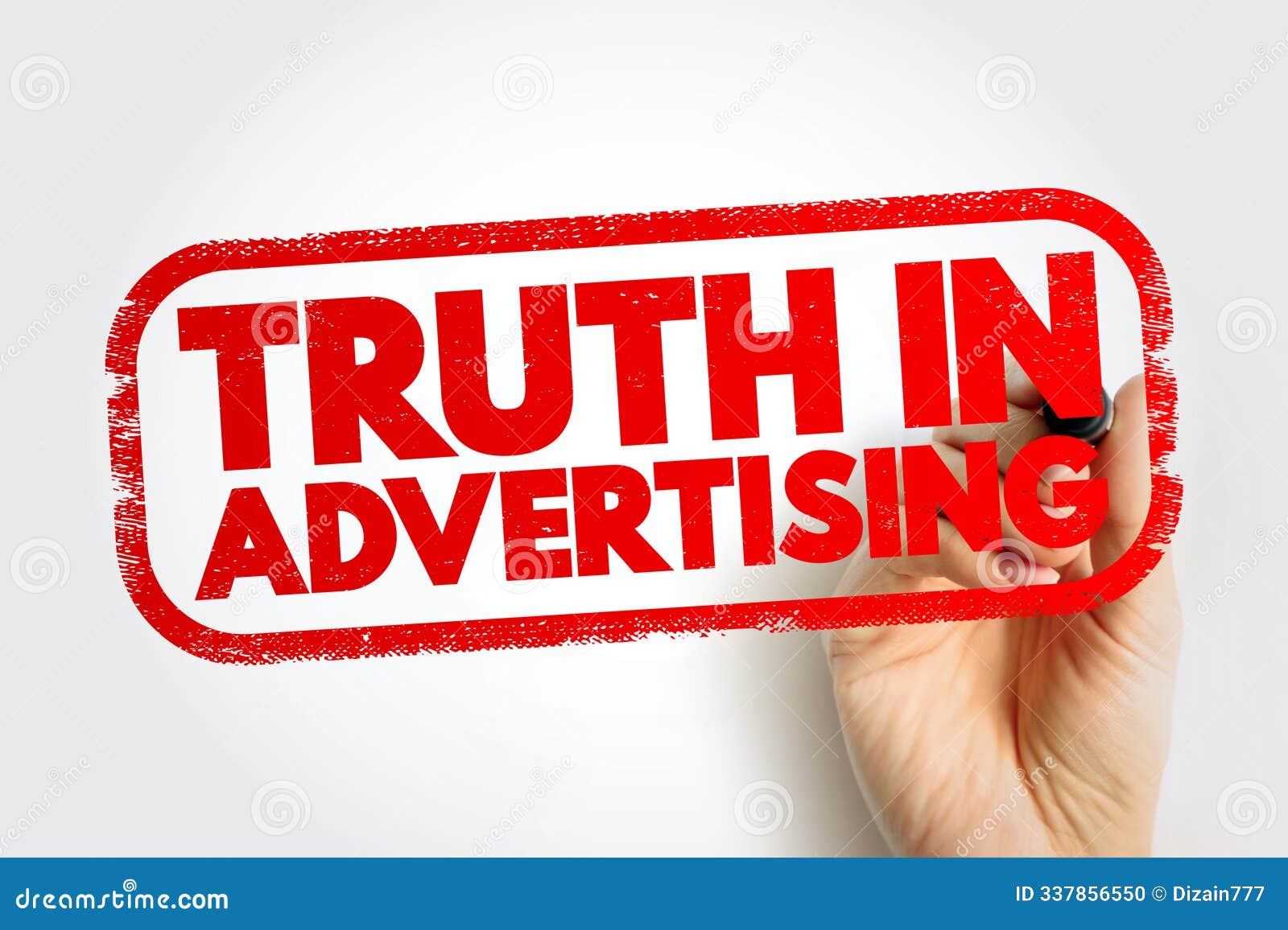 Truth in Advertising Text Stamp, Concept Background Stock Photo - Image ...