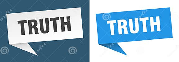 Truth Banner. Truth Speech Bubble Label Set Stock Vector - Illustration ...