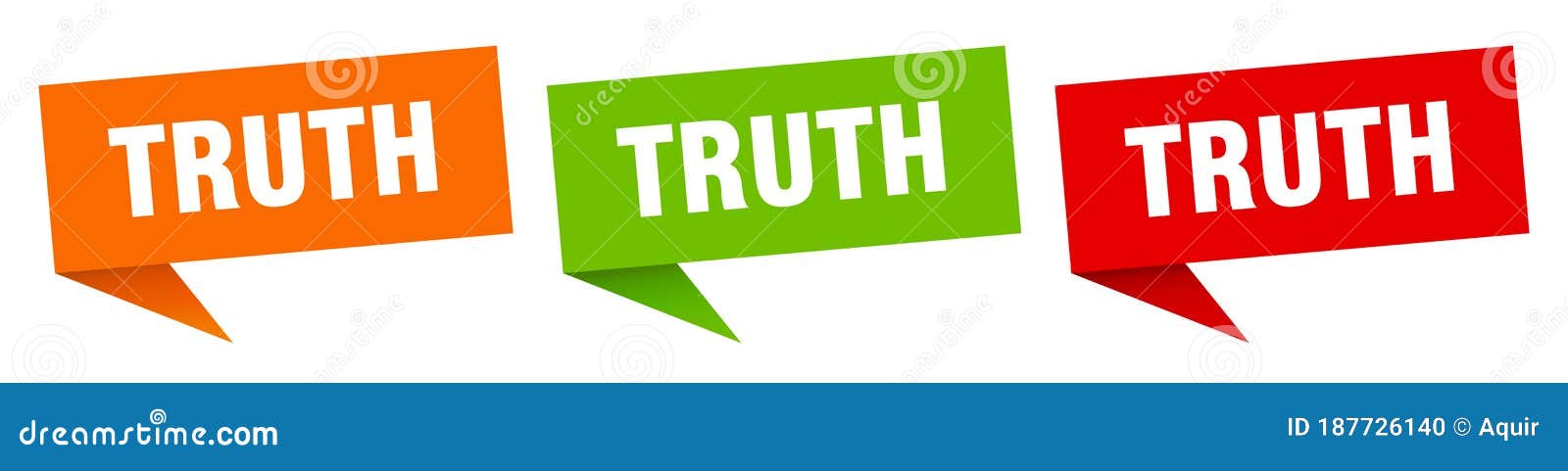 Truth Banner. Truth Speech Bubble Label Set Stock Vector - Illustration ...