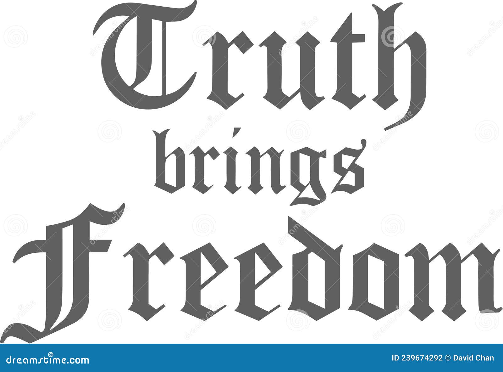 Truth Brings Freedom Inspirational Quote Stock Vector - Illustration of ...