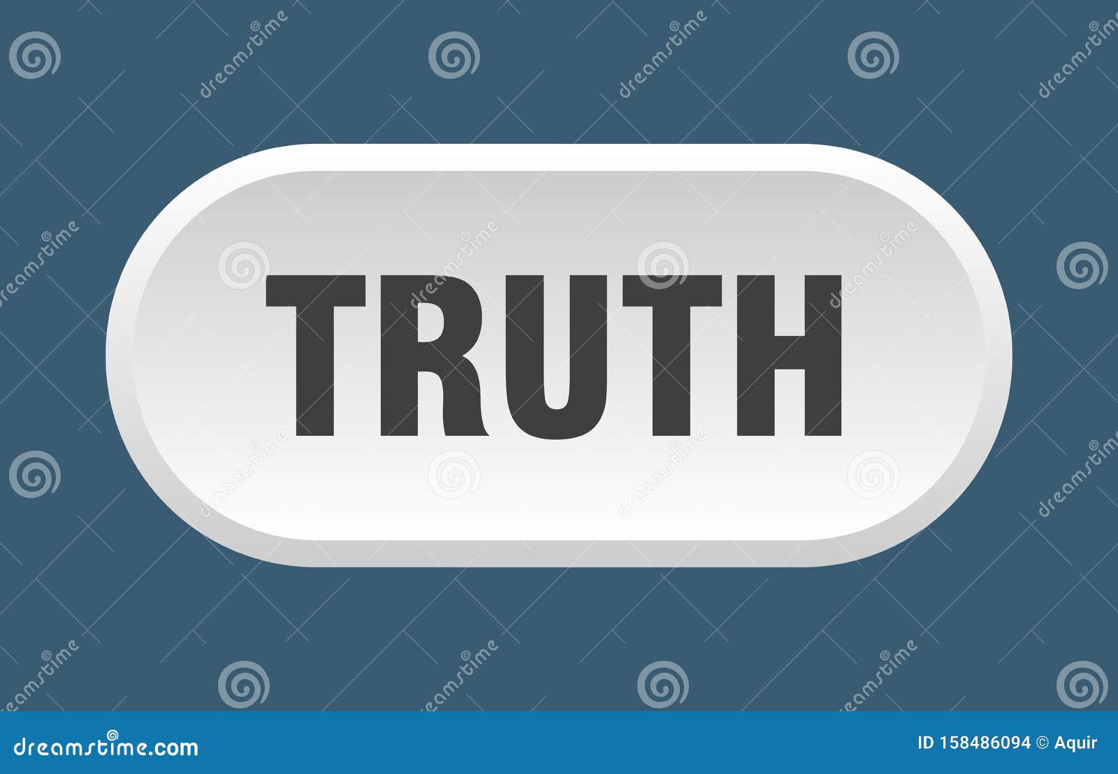 Truth button stock vector. Illustration of grey, white - 158486094