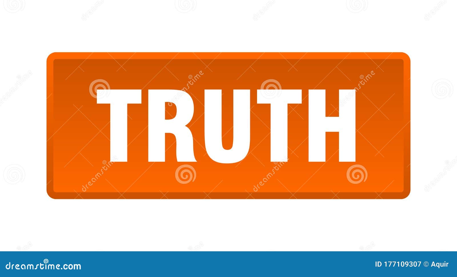 Truth Button. Truth Square Isolated Push Button Stock Vector ...