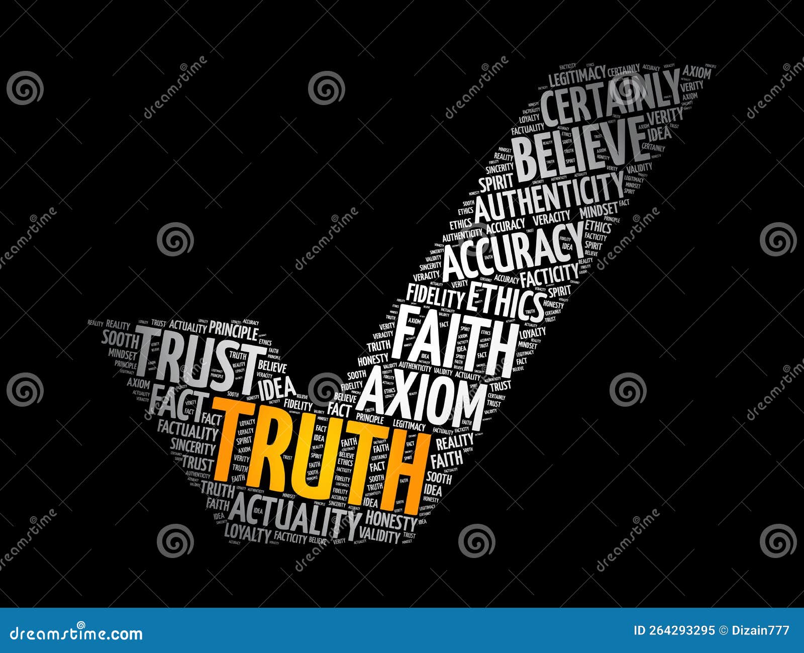 Truth Check Mark Word Cloud Collage, Concept Background Royalty-Free ...