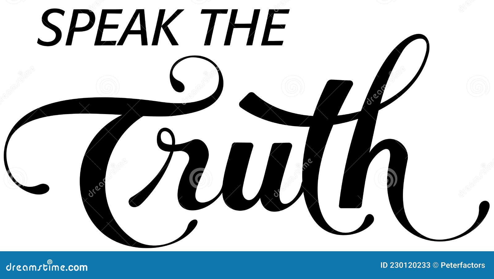 Truth - Custom Calligraphy Text Stock Vector - Illustration of artistic ...