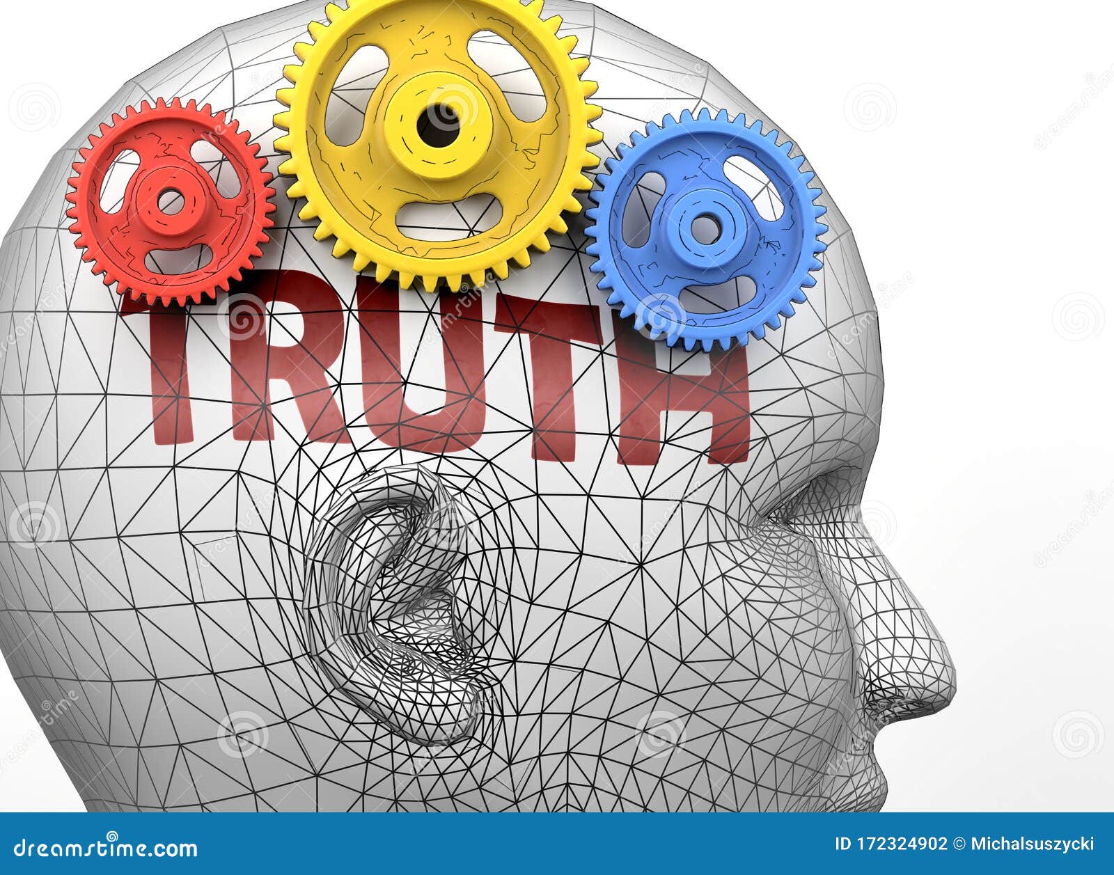 Truth and Human Mind - Pictured As Word Truth Inside a Head To ...