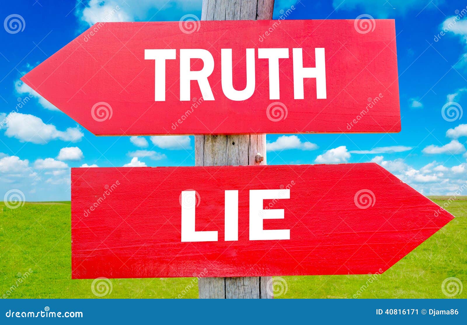 Lie Truth Traffic Sign Stock Photography | CartoonDealer.com #209399924