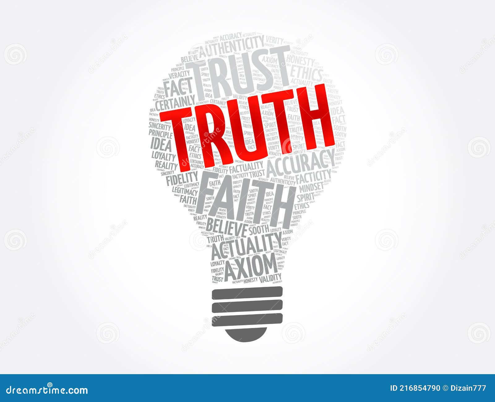 Truth Light Bulb Word Cloud Collage, Concept Background Stock ...