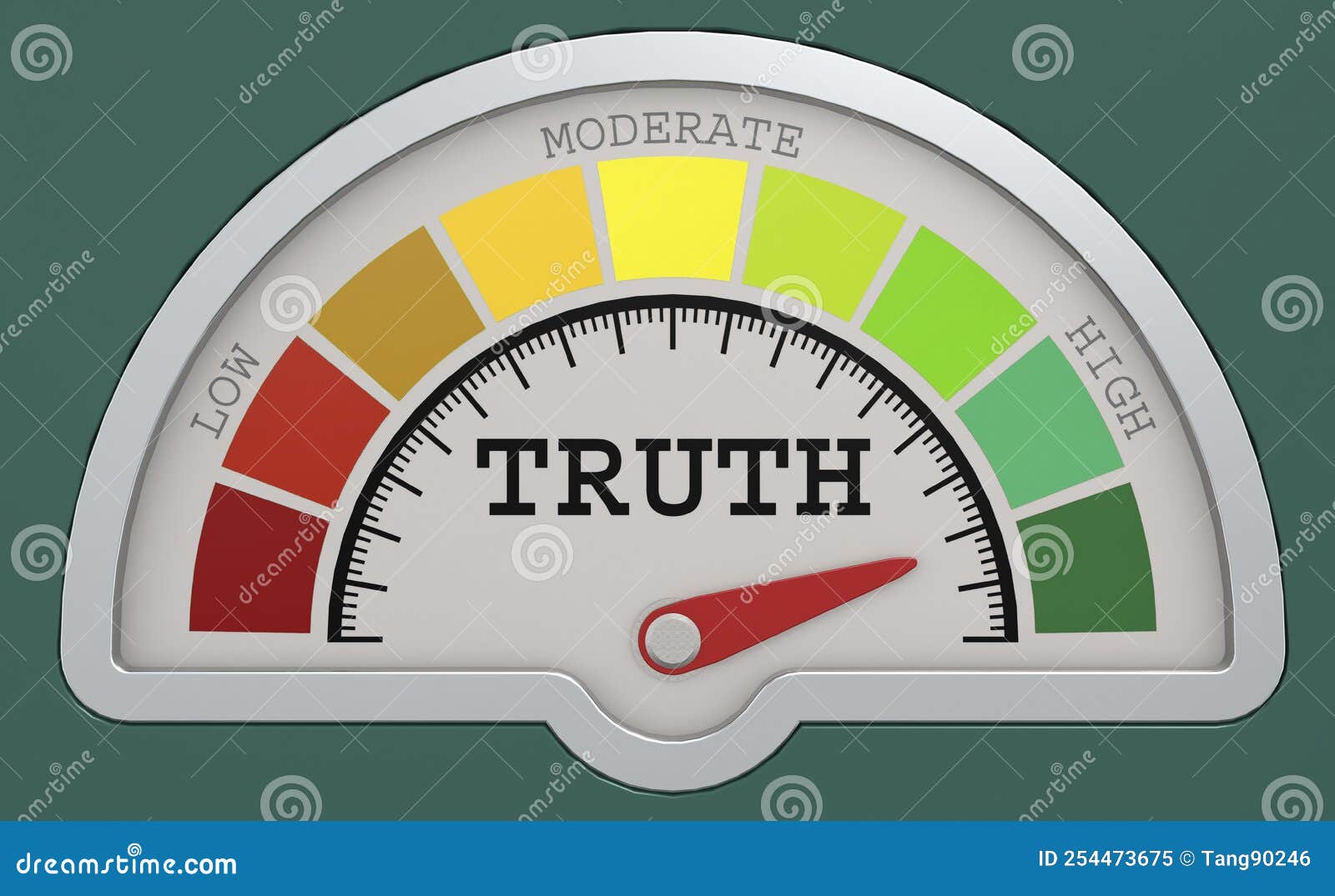 Truth Measuring Scale with Color Indicator Stock Illustration ...