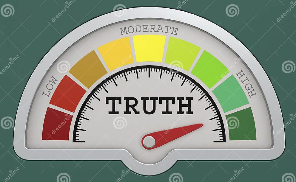 Truth Measuring Scale with Color Indicator Stock Illustration ...