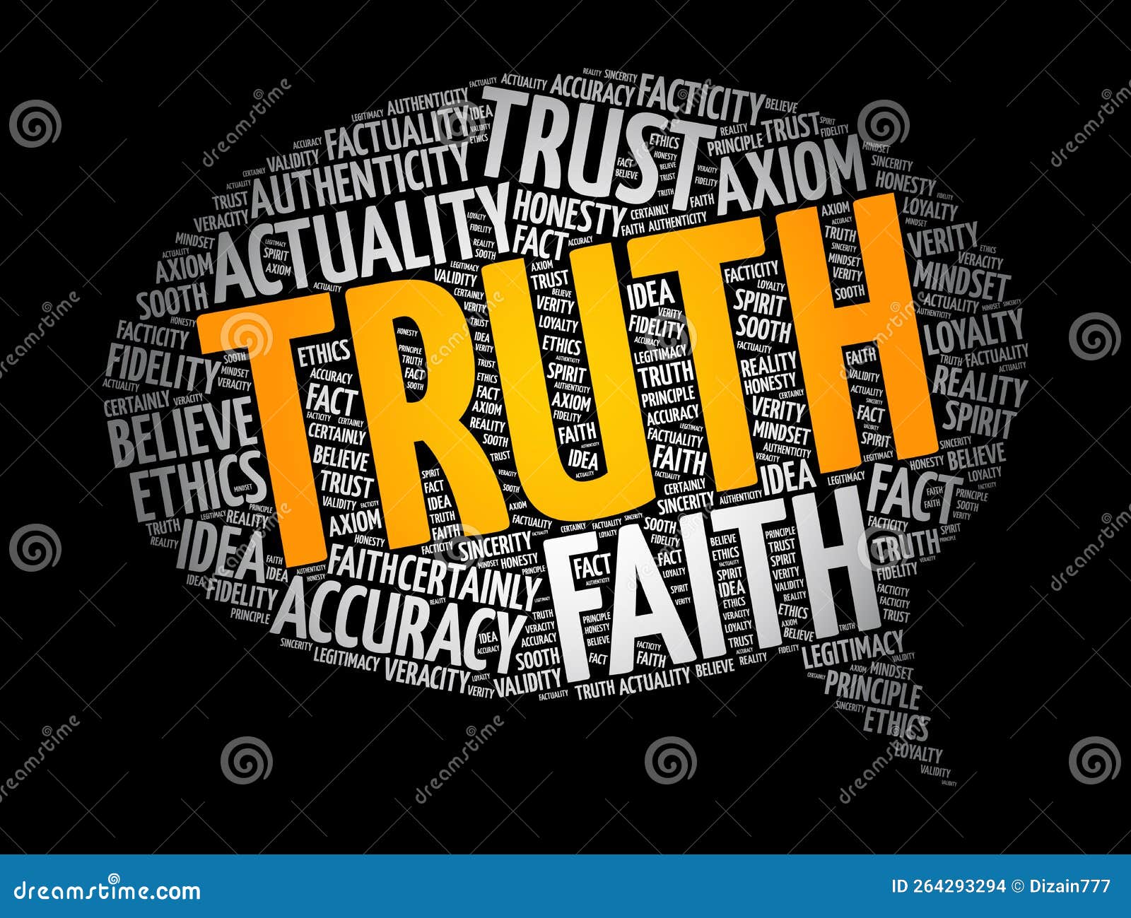 Truth Message Bubble Word Cloud Collage, Concept Background Stock ...