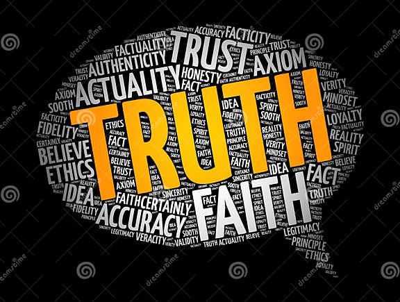 Truth Message Bubble Word Cloud Collage, Concept Background Stock ...