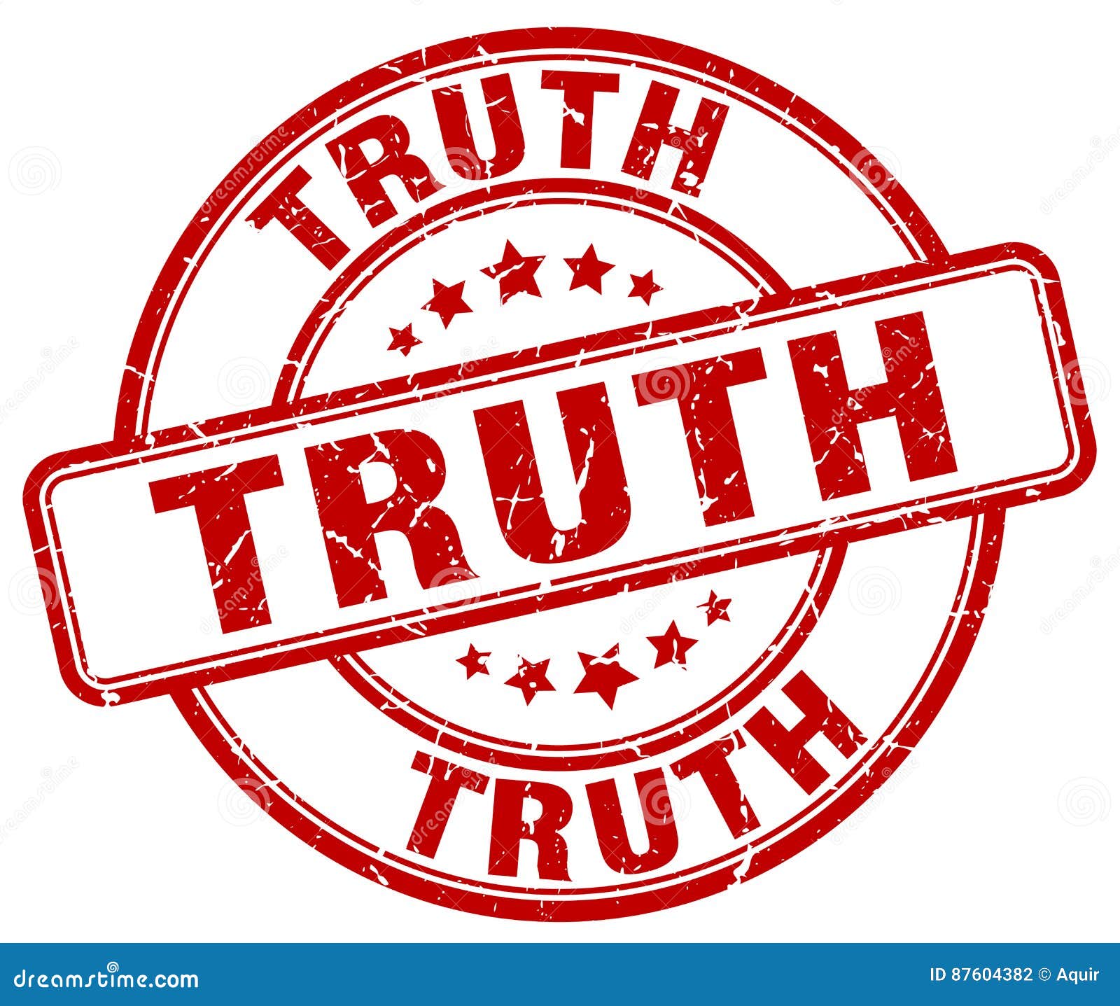 Truth Red Grunge Round Vintage Stamp Stock Vector - Illustration of ...