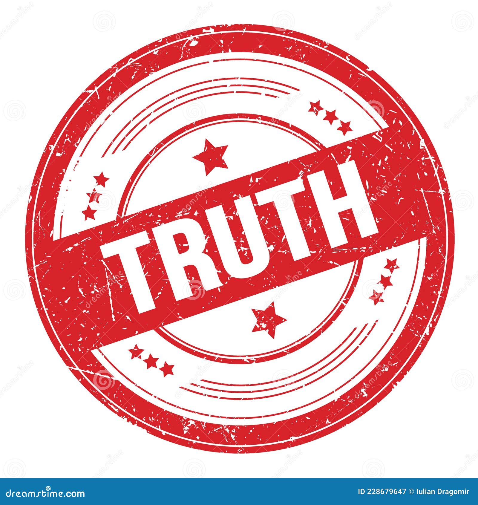 TRUTH Text on Red Round Grungy Stamp Stock Illustration - Illustration ...