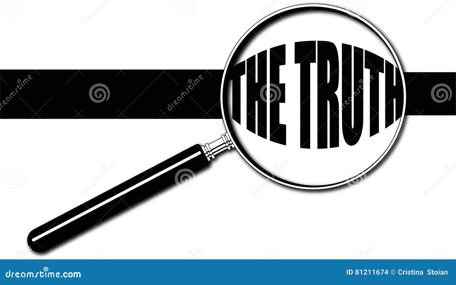 `the TRUTH` Under Magnifying Glass. Vector/ Illustration Stock ...
