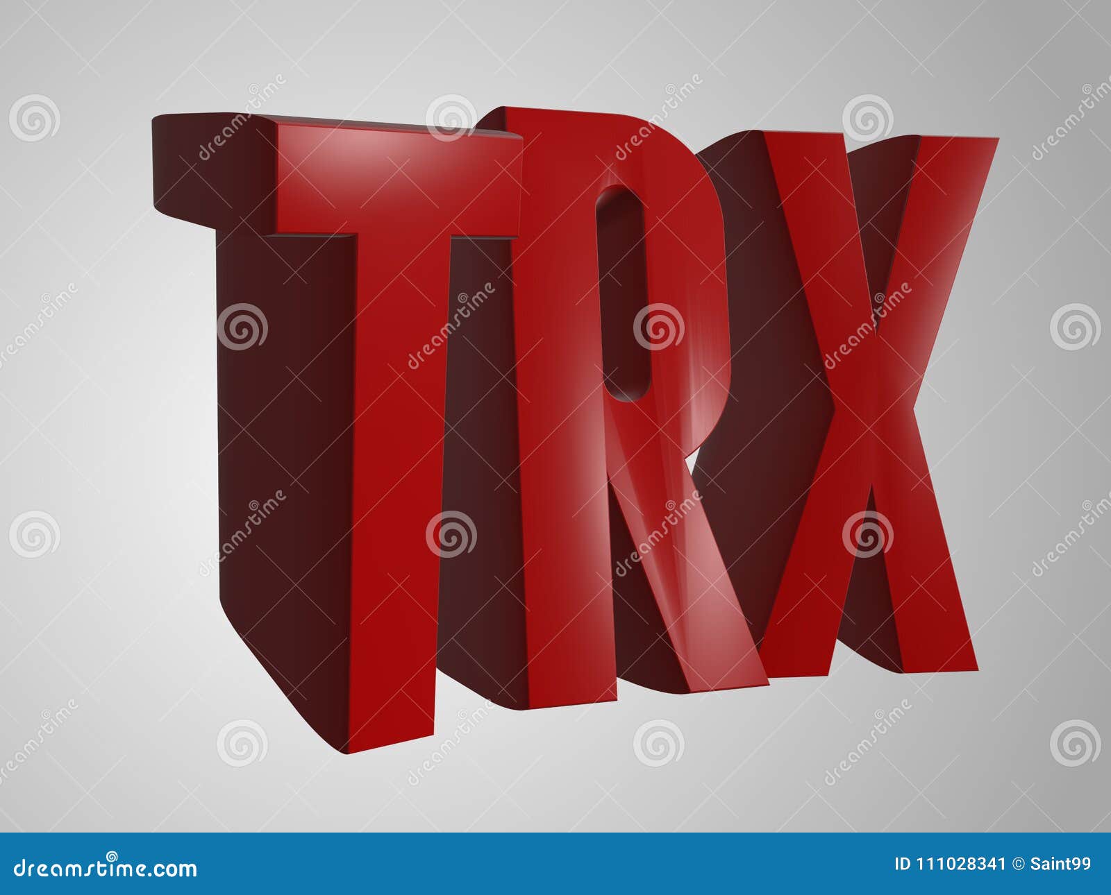 TRX 3d render word text stock illustration. Illustration of word ...
