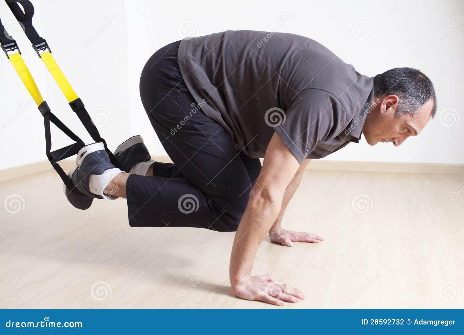 Trx training stock photo. Image of darkhaired, suspension - 28592732