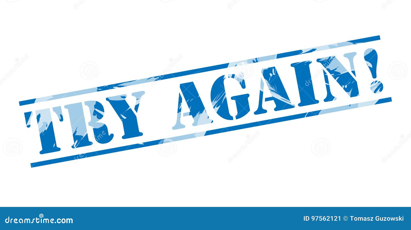 Try again blue stamp stock illustration. Illustration of icon - 97562121
