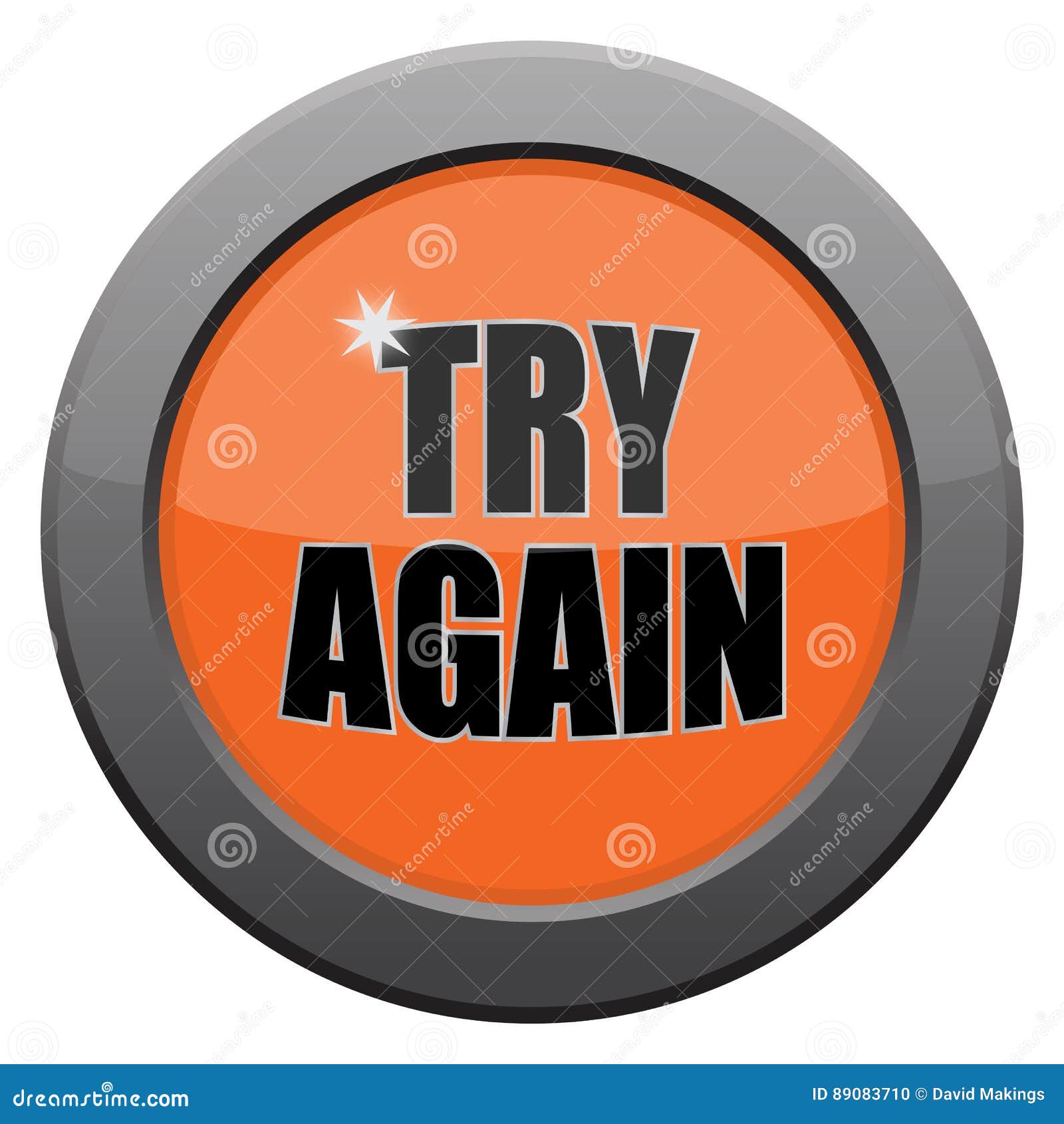 Try Again Dark Metal Icon stock illustration. Illustration of menu ...