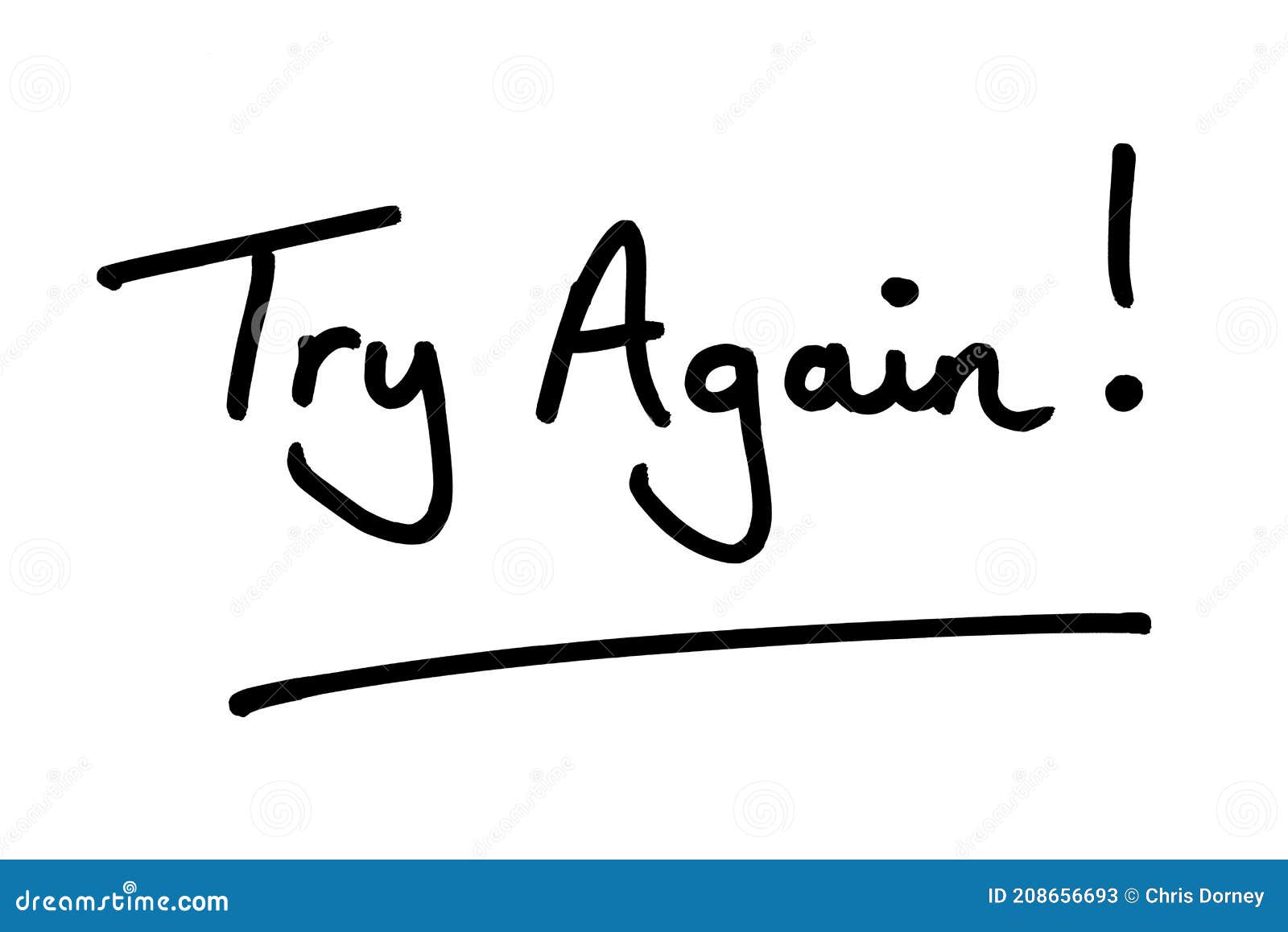 Try Again stock illustration. Illustration of strength - 208656693
