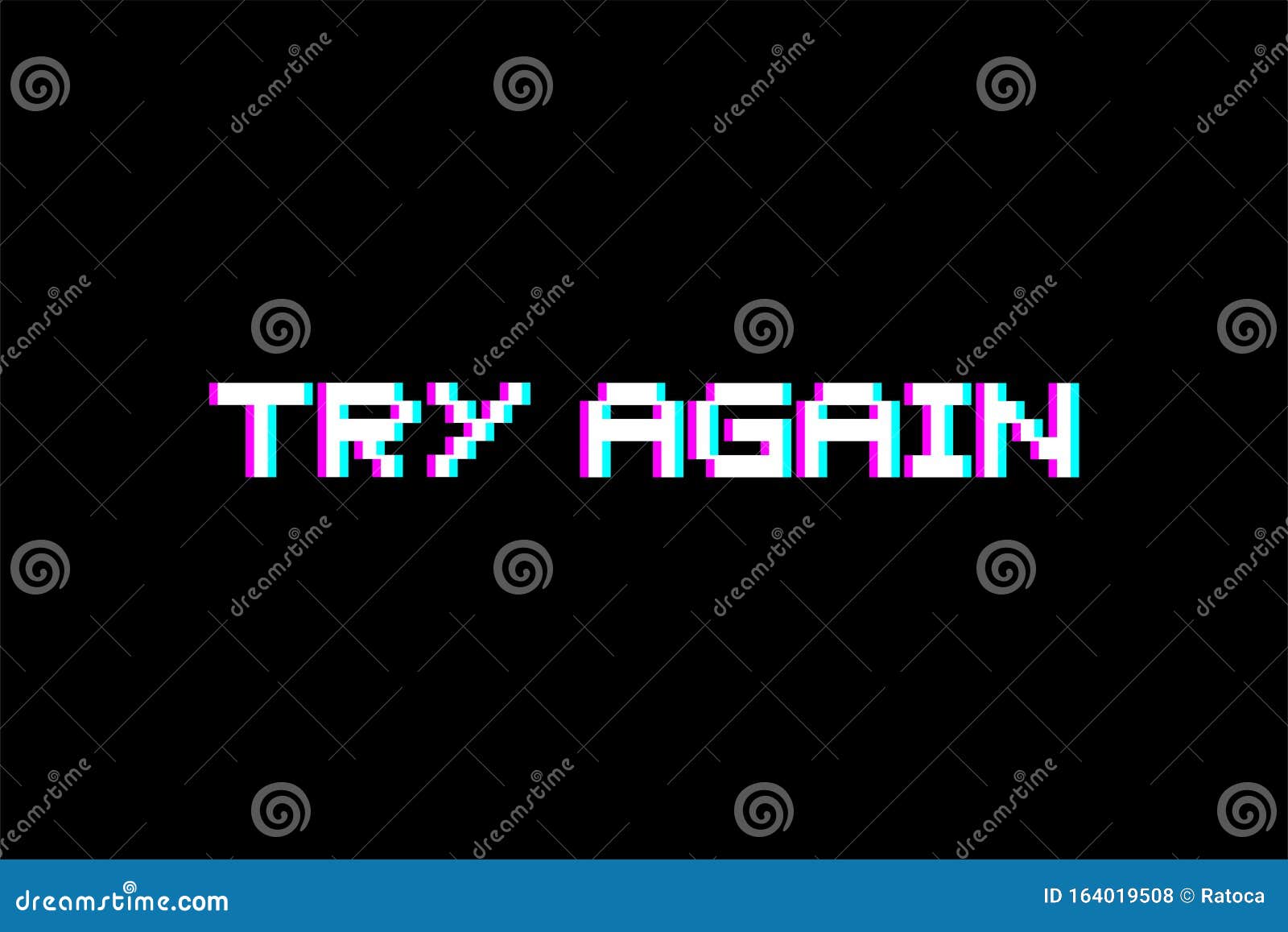 Try again message stock vector. Illustration of creative - 164019508