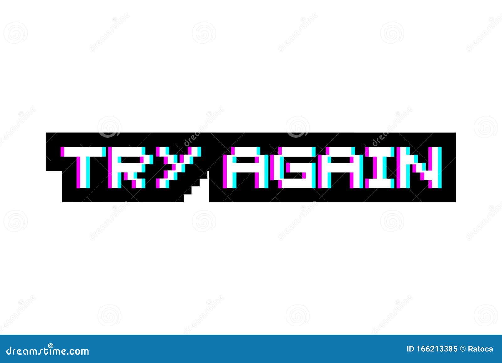 Try again message stock vector. Illustration of text - 166213385